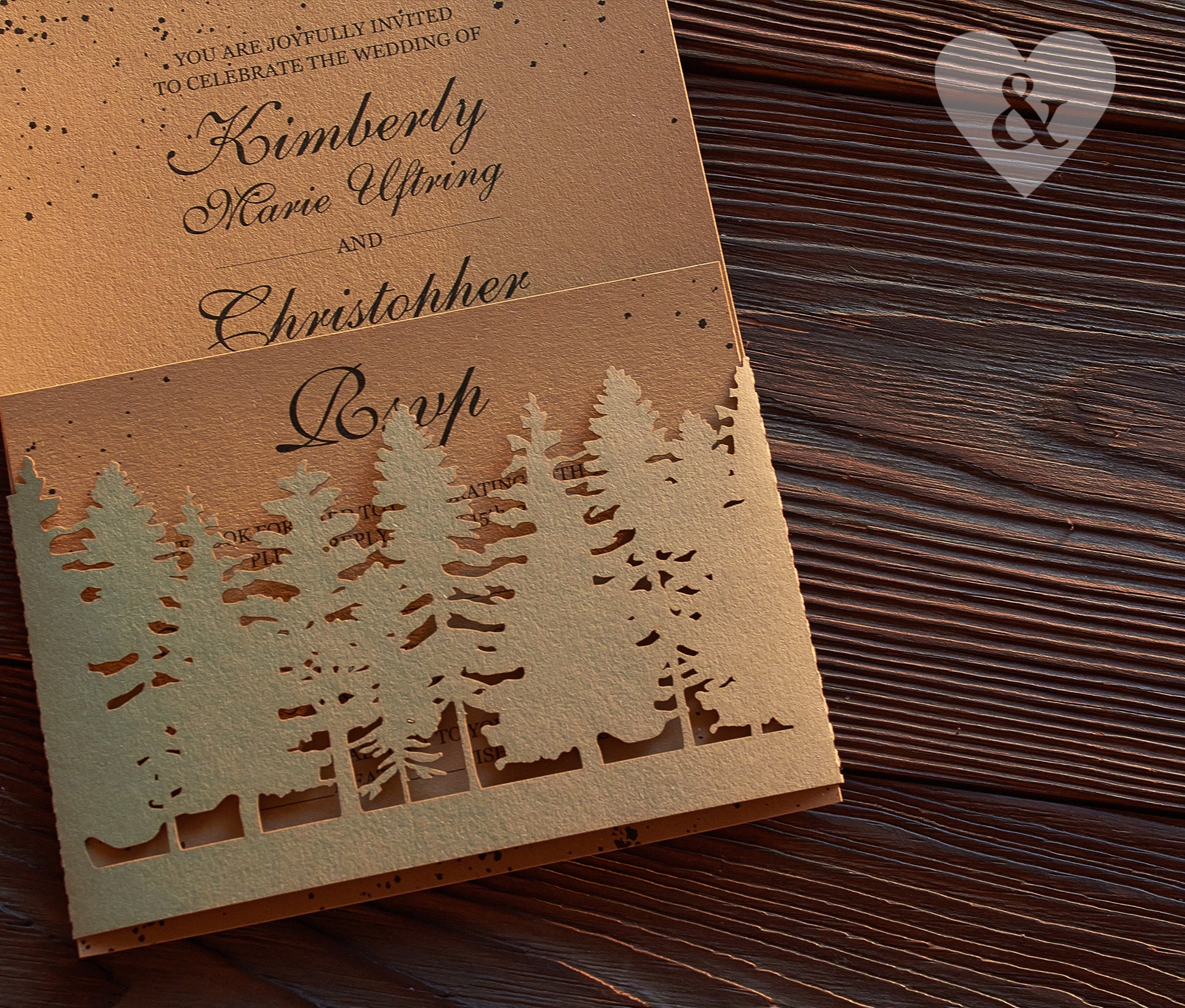 Forest Wedding Invitations Eco Friendly Invites Rustic - Etsy