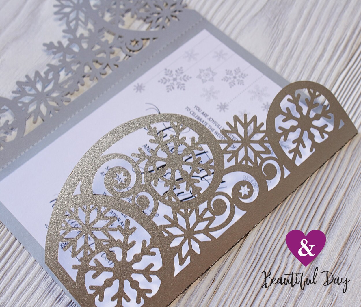 Winter Wedding Invitations-snowflake Invitation-snowflake | Etsy