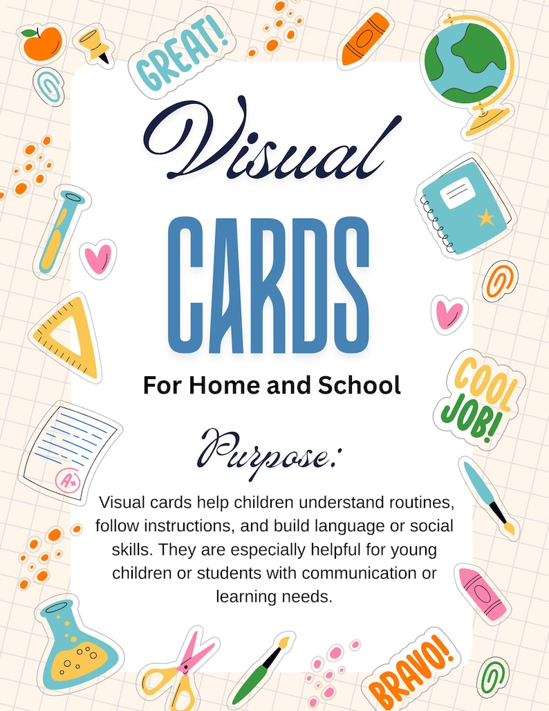 Visual Schedule Cards for School and Home | Printable Routine ...