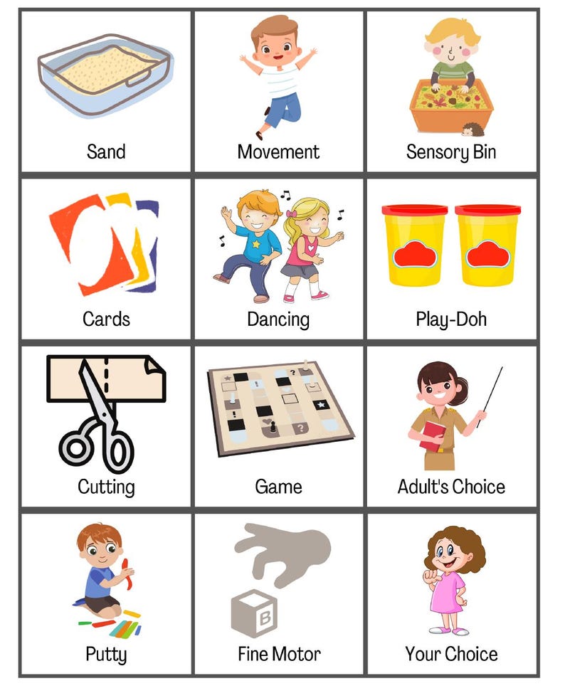 Behavior Chart for ABA-RBT First and Then Session Schedule - Etsy