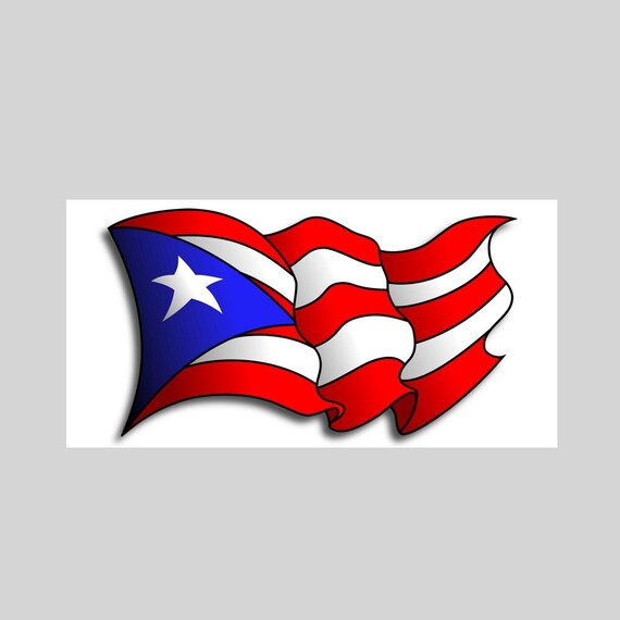 Puerto Rican Flag Waving Drawing
