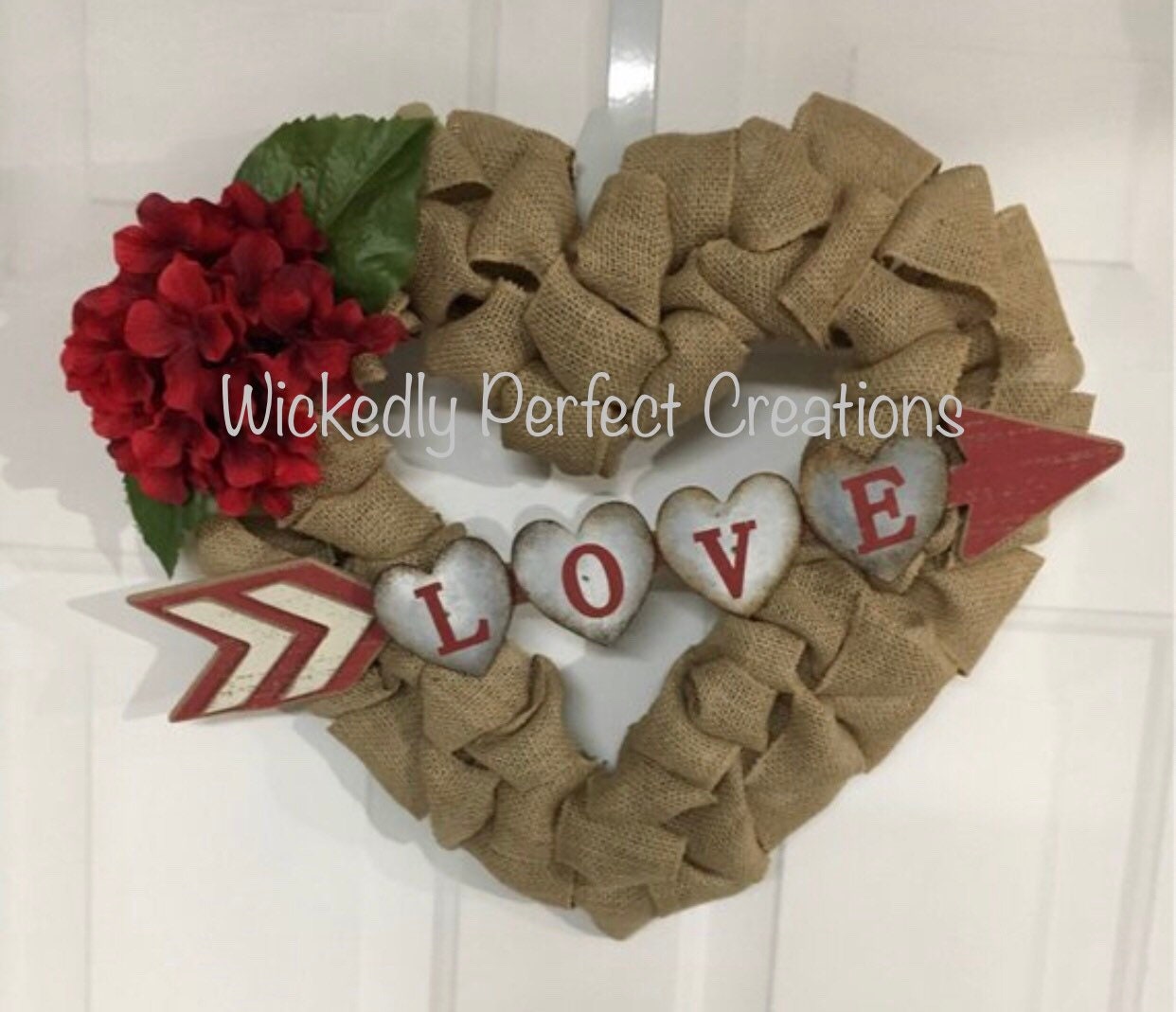 El día de San Valentín corona de corona 'Love - Etsy España