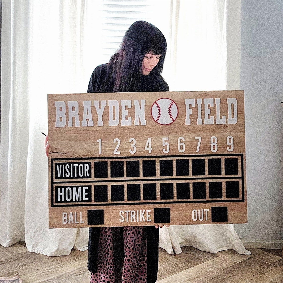 Personalized Baseball Scoreboard Sign - Etsy