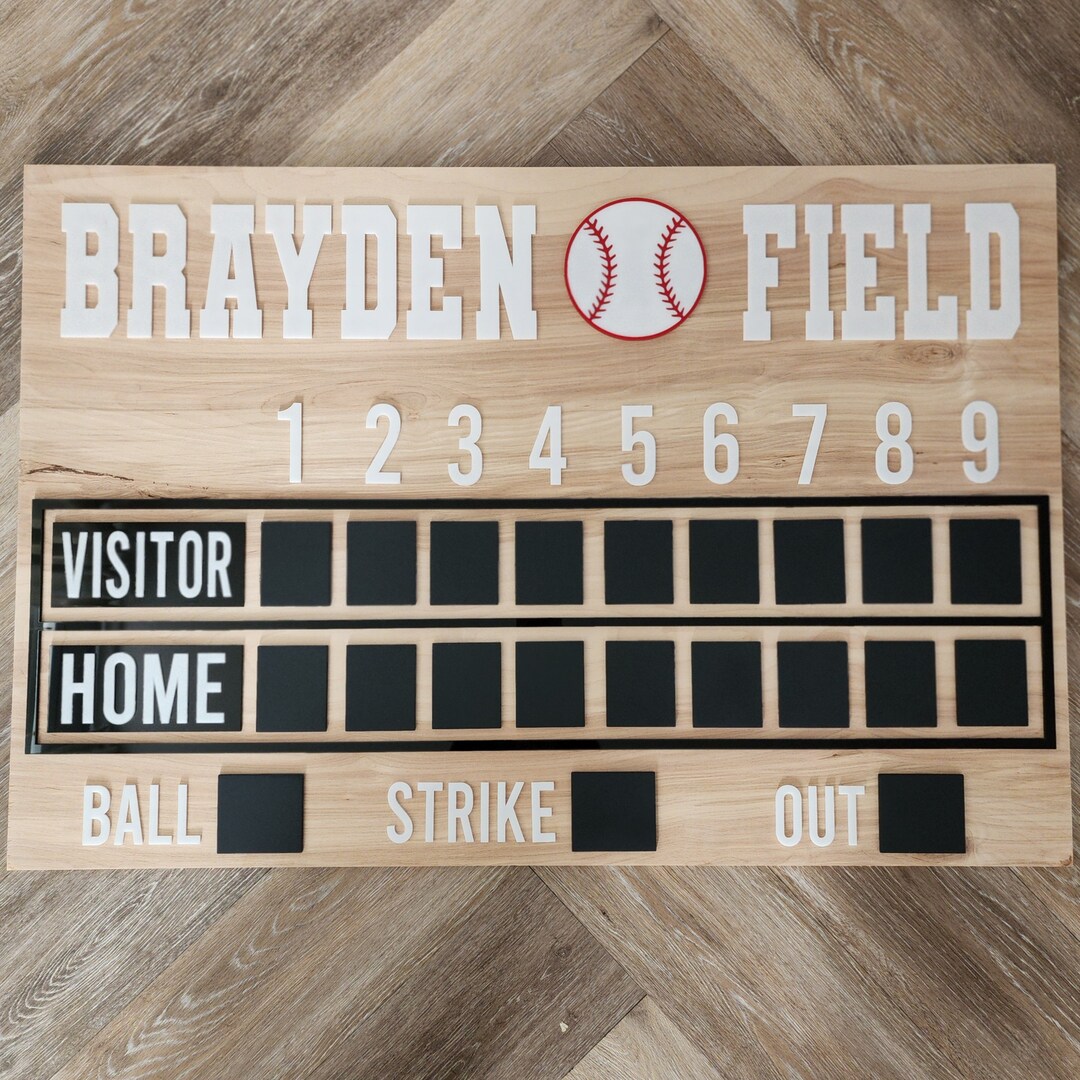 Personalized Baseball Scoreboard Sign - Etsy