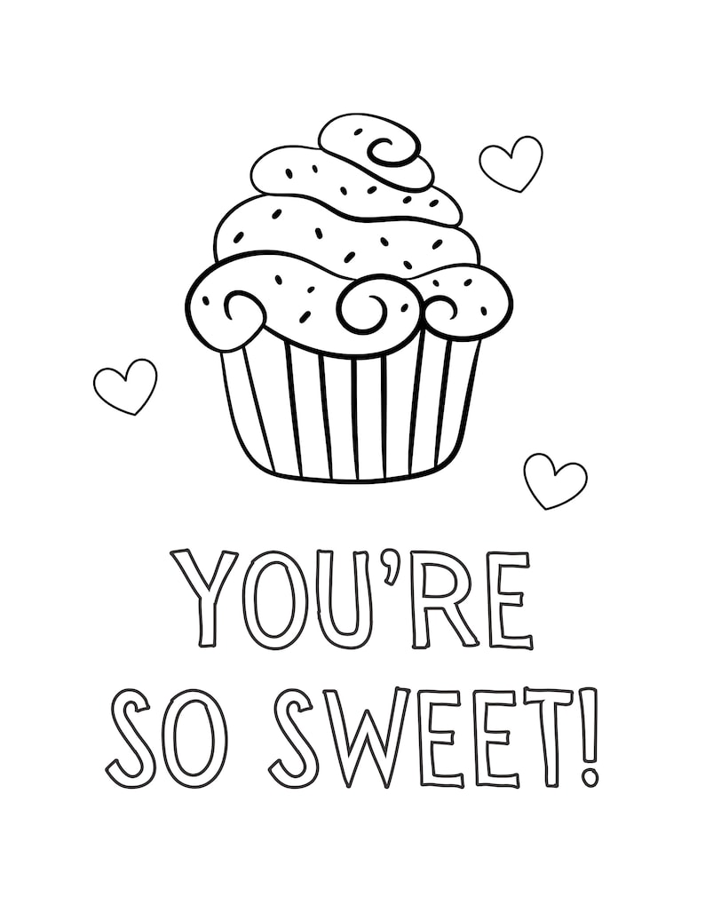 Valentines Day Coloring Pages, Digital Download, Kids Coloring Pages ...