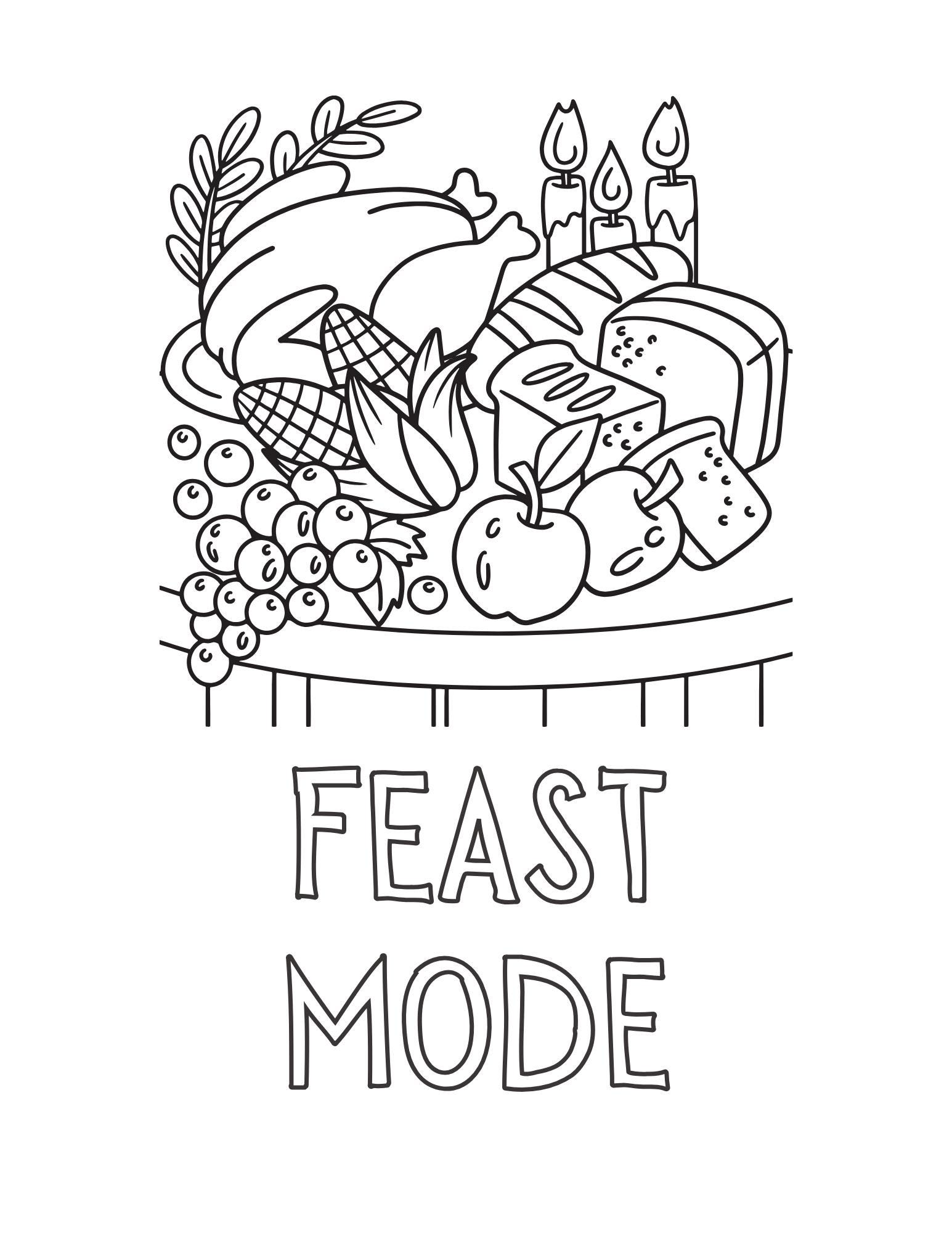 Thanksgiving Coloring Pages, Digital Download, Kids Coloring Pages PDF ...