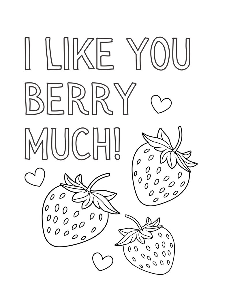 Valentines Day Coloring Pages, Digital Download, Kids Coloring Pages ...