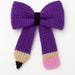 Crochet Pencil Bow & Purse Pattern Set: Back to School PDF Download - Etsy