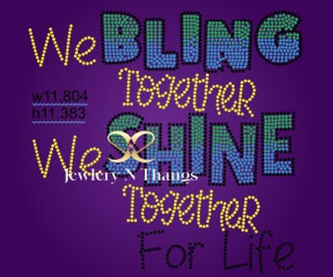Rhinestone Template: 'we Bling Together' SVG Design (digital Download ...