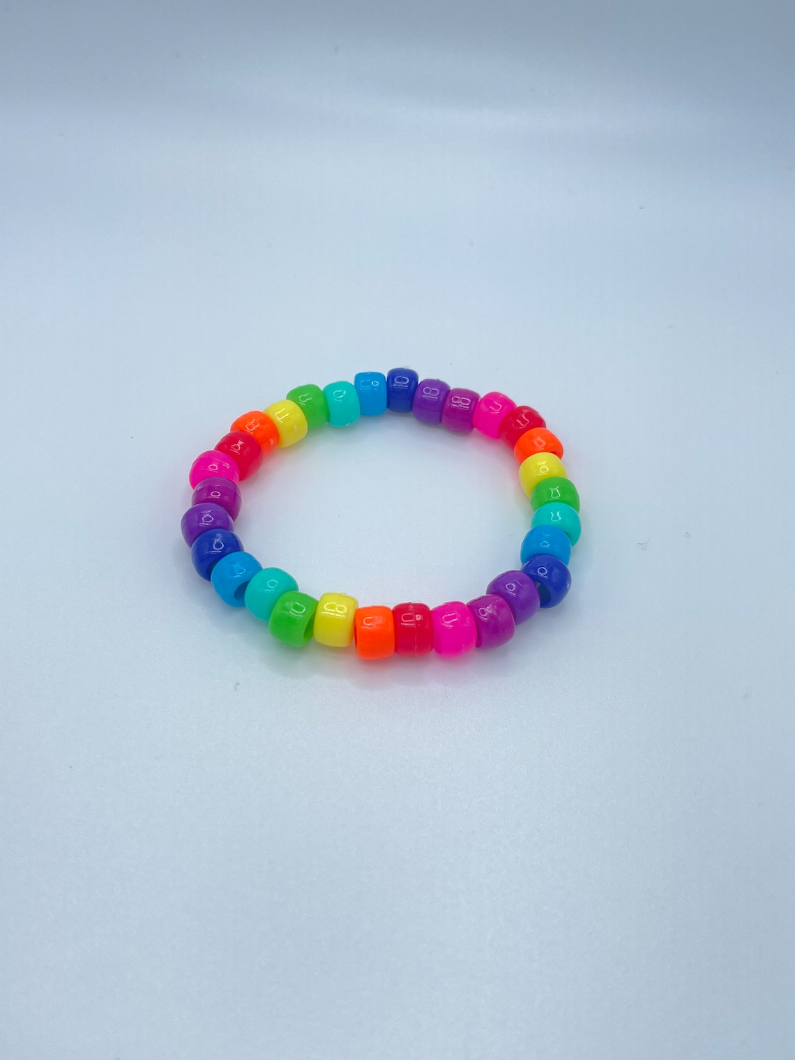 Rainbow Beaded Bracelet - Etsy