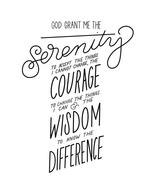 Serenity Prayer Modern Lettering | Etsy