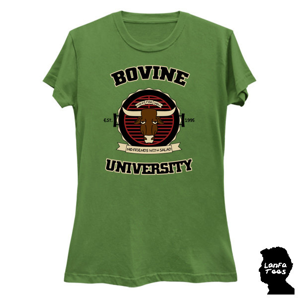 Bovine University T-Shirt | Unisex - Women - Kids | The Simpsons Tee ...