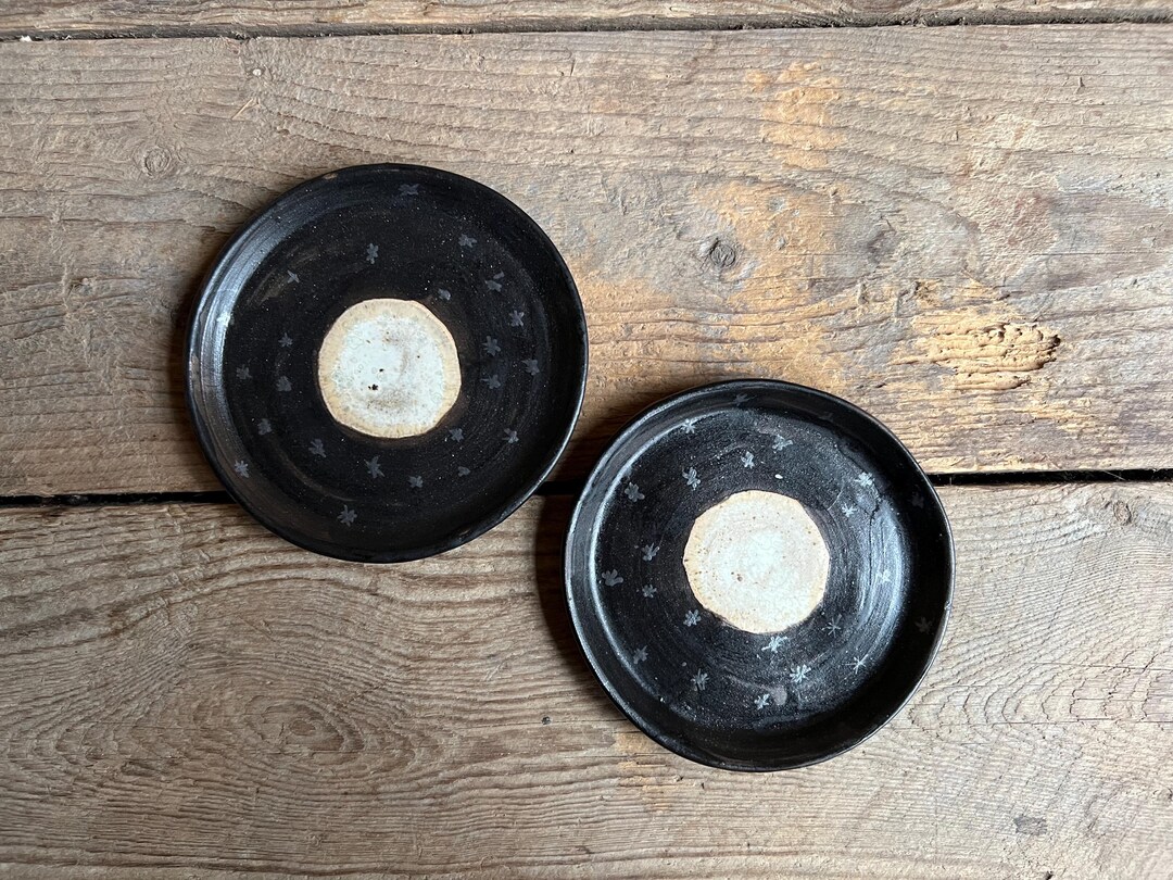 Small Hand Painted Moon Plates. Set of 2 - Etsy