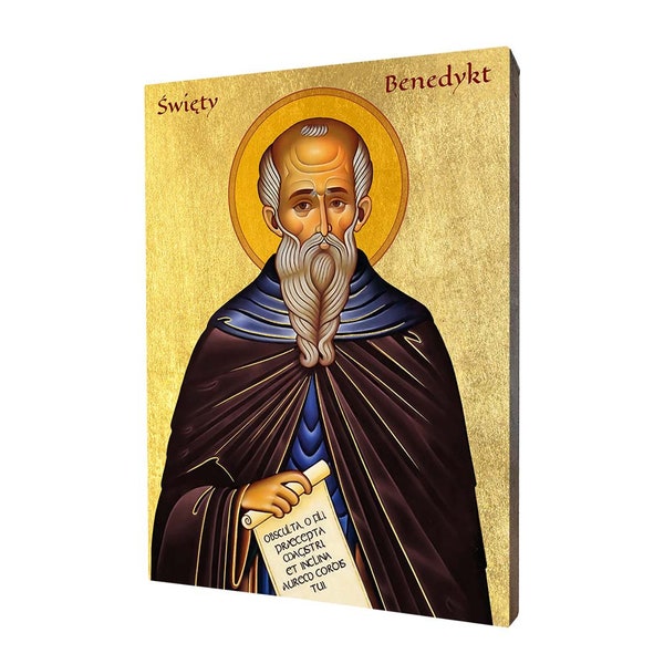 Saint Benedict Icon - Etsy