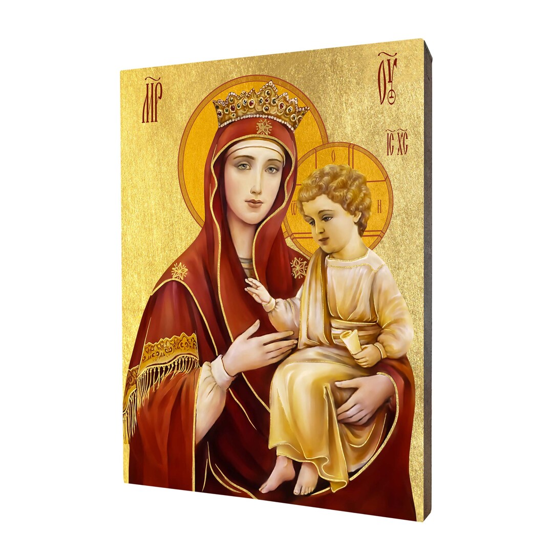 Handmade Our Lady of the Redeemer Icon: Gilded Religious Gift - Etsy