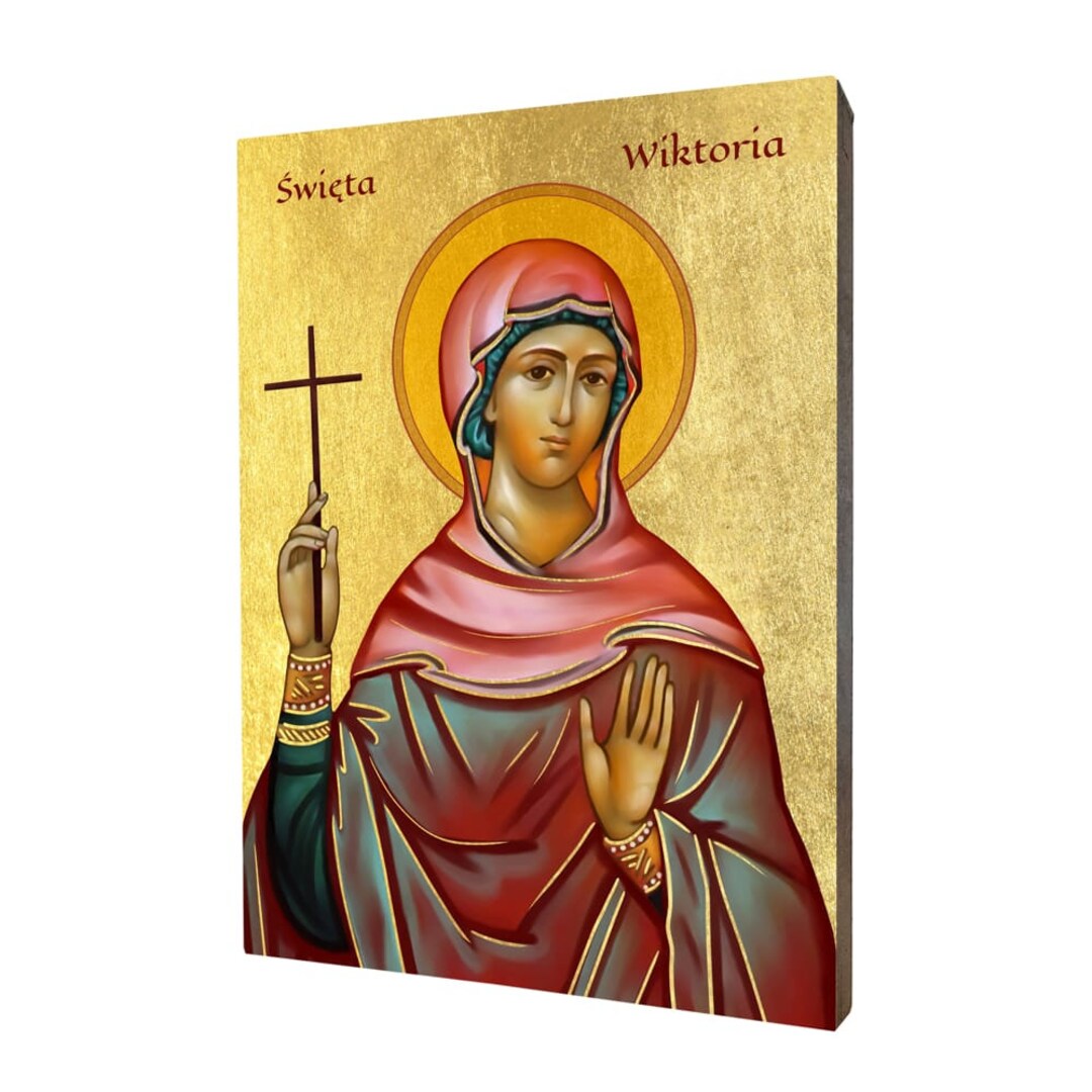 Saint Victoria Icon - a Religious Gift, Handmade Religious Wood Icon ...