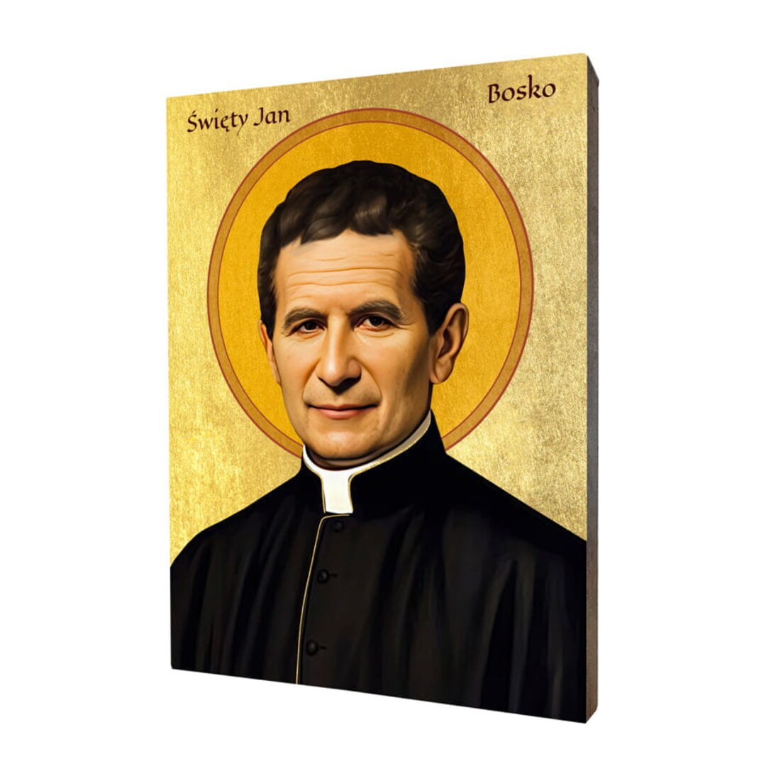 St. John Bosco Icon - a Religious Gift, Handmade Religious Wood Icon ...