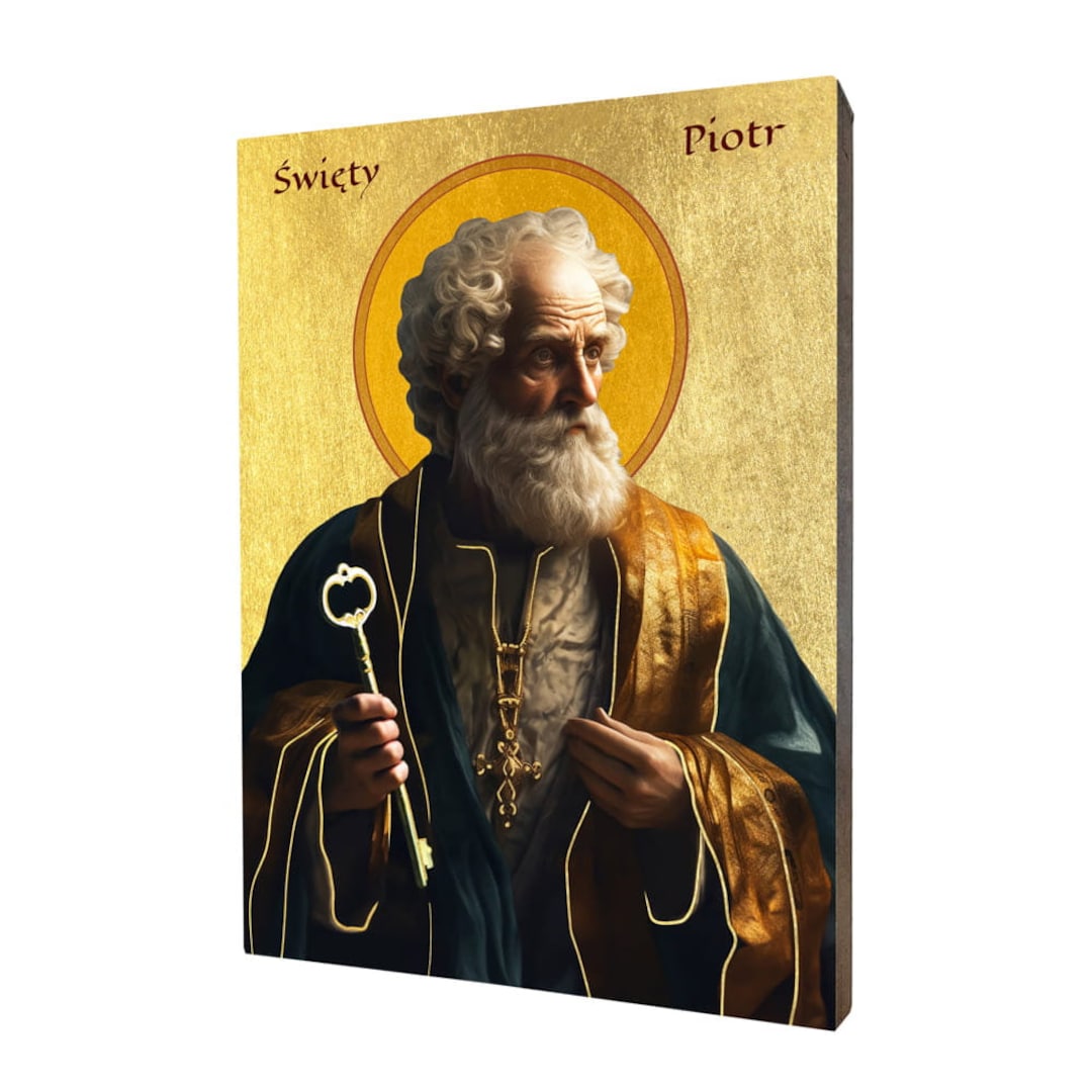 Icon of St. Peter - a Religious Gift, Handmade Religious Wood Icon ...