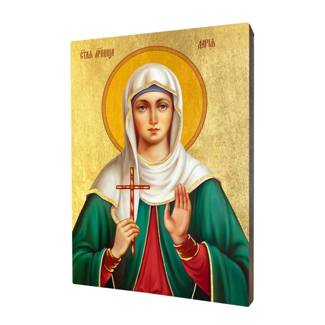 Icon of St. Daria - a Religious Gift, Handmade Religious Wood Icon ...