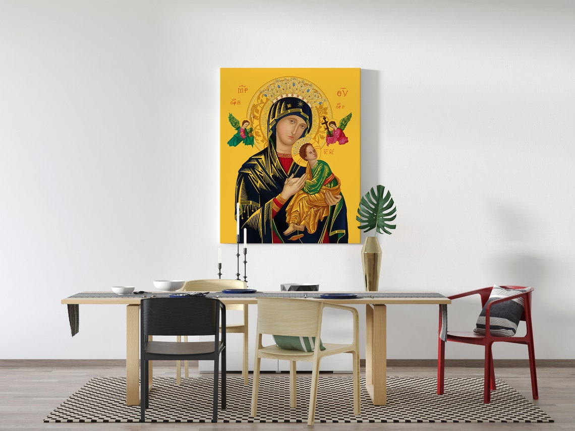 Our Lady of Perpetual Help print on canvas Wall Art Home | Etsy