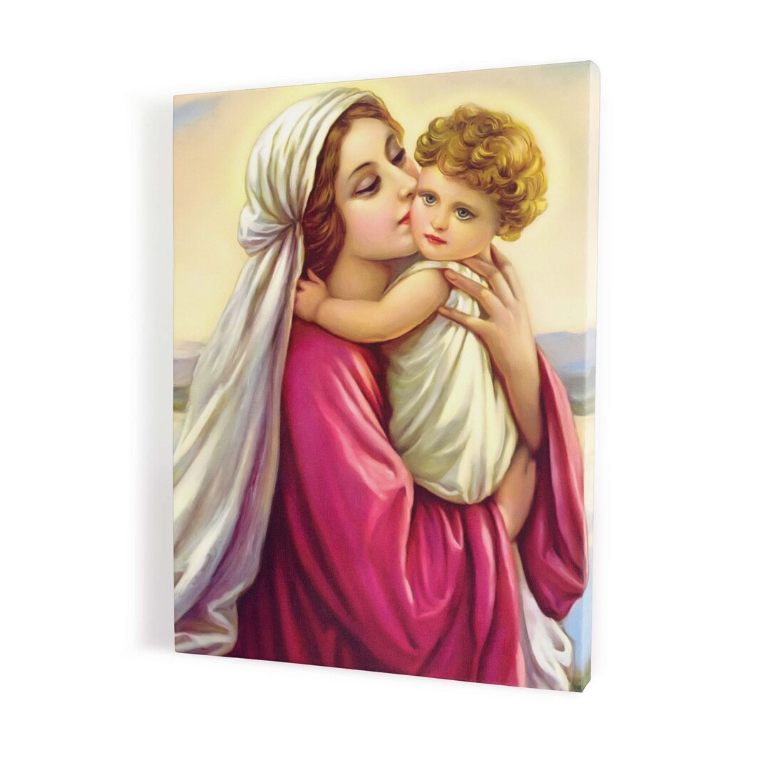 Picture of Our Lady, Beautiful Image on Canvas, Wall Art, Home Decor ...