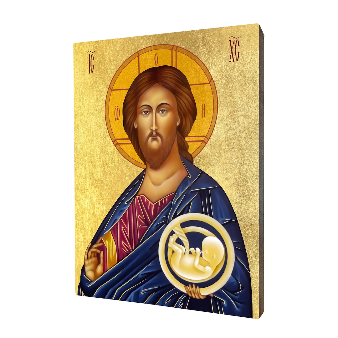 Handmade Gilded Icon of Christ, Creator of Life - Religious Gift - Etsy