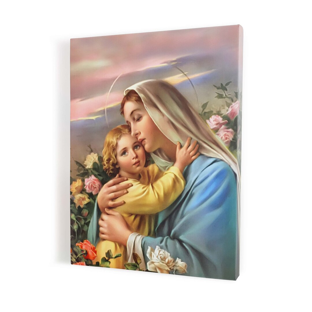 Picture of Our Lady, Beautiful Image on Canvas, Wall Art, Home Decor ...