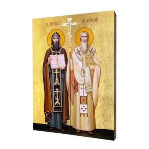 Icon of Saints Cyril and Methodius - a Religious Gift, Handmade ...