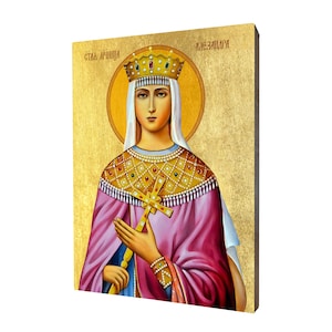 Icon of Saint Alexandra of Rome a Religious Gift, Handmade Religious ...