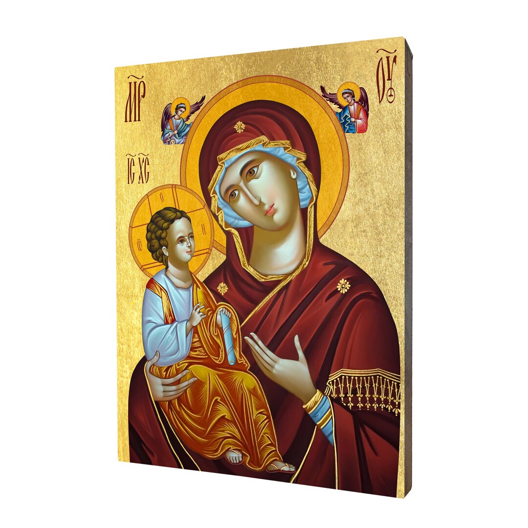 Icon of Our Lady of Jerusalem - a Religious Gift, Handmade Religious ...