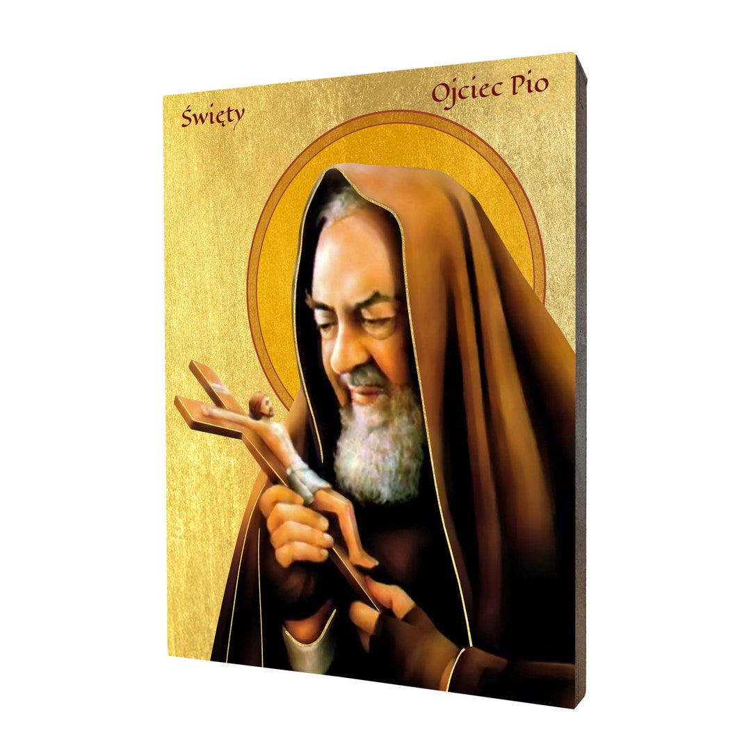 Saint Padre Pio Religious Icon - a Religious Gift, Handmade Religious ...