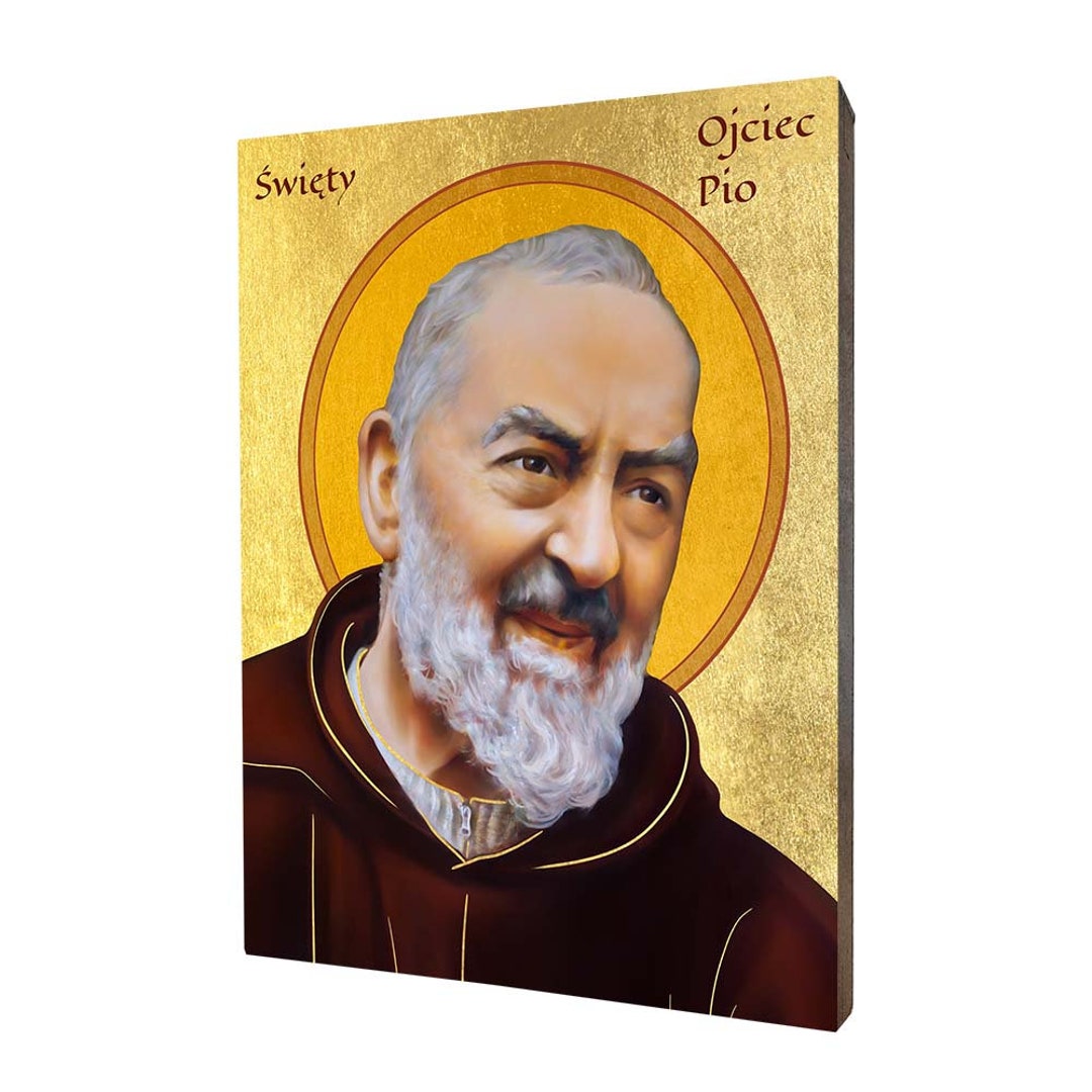 Saint Padre Pio Icon: Handmade Gilded Religious Gift - Etsy