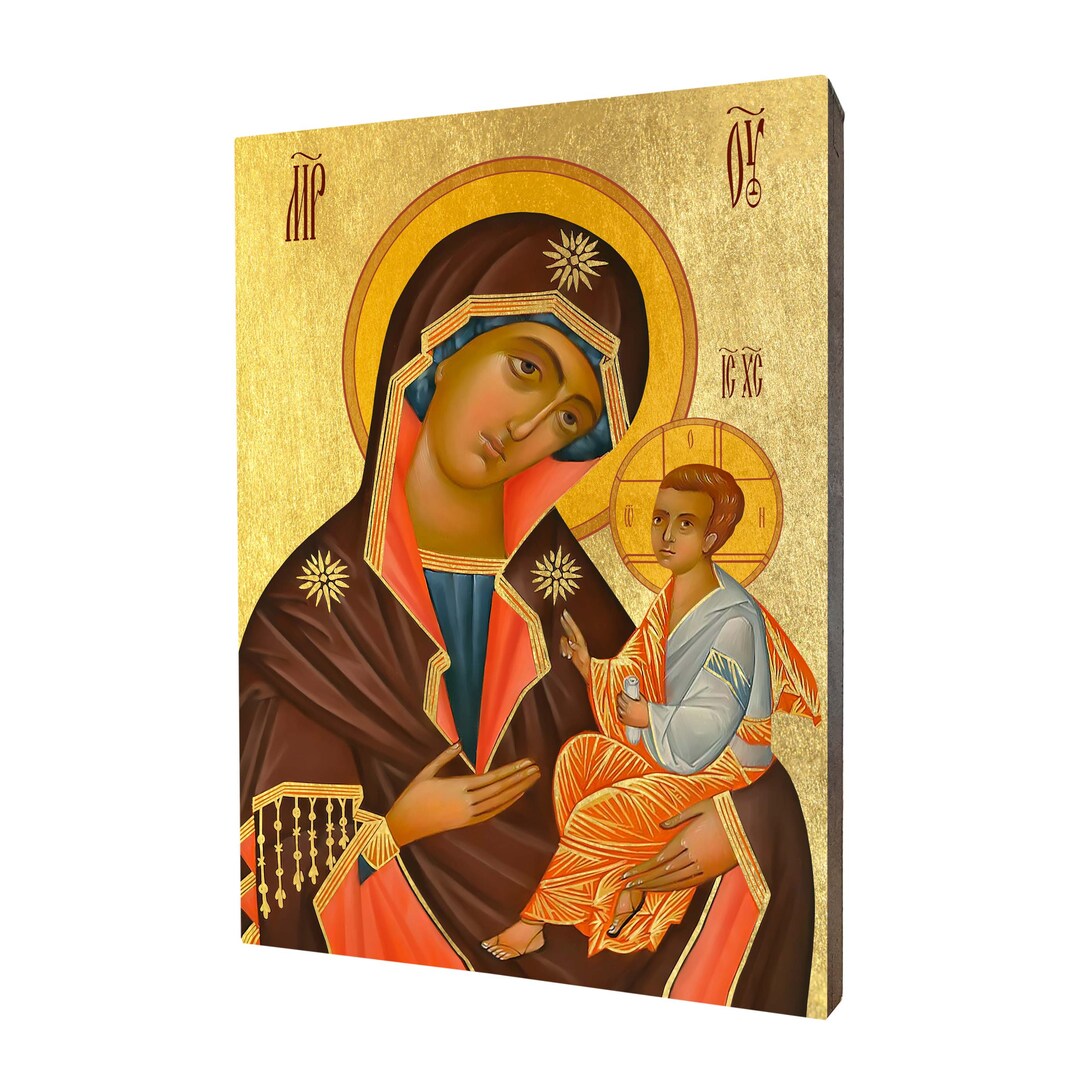 Georgian Icon of the Mother of God - a Religious Gift, Handmade ...
