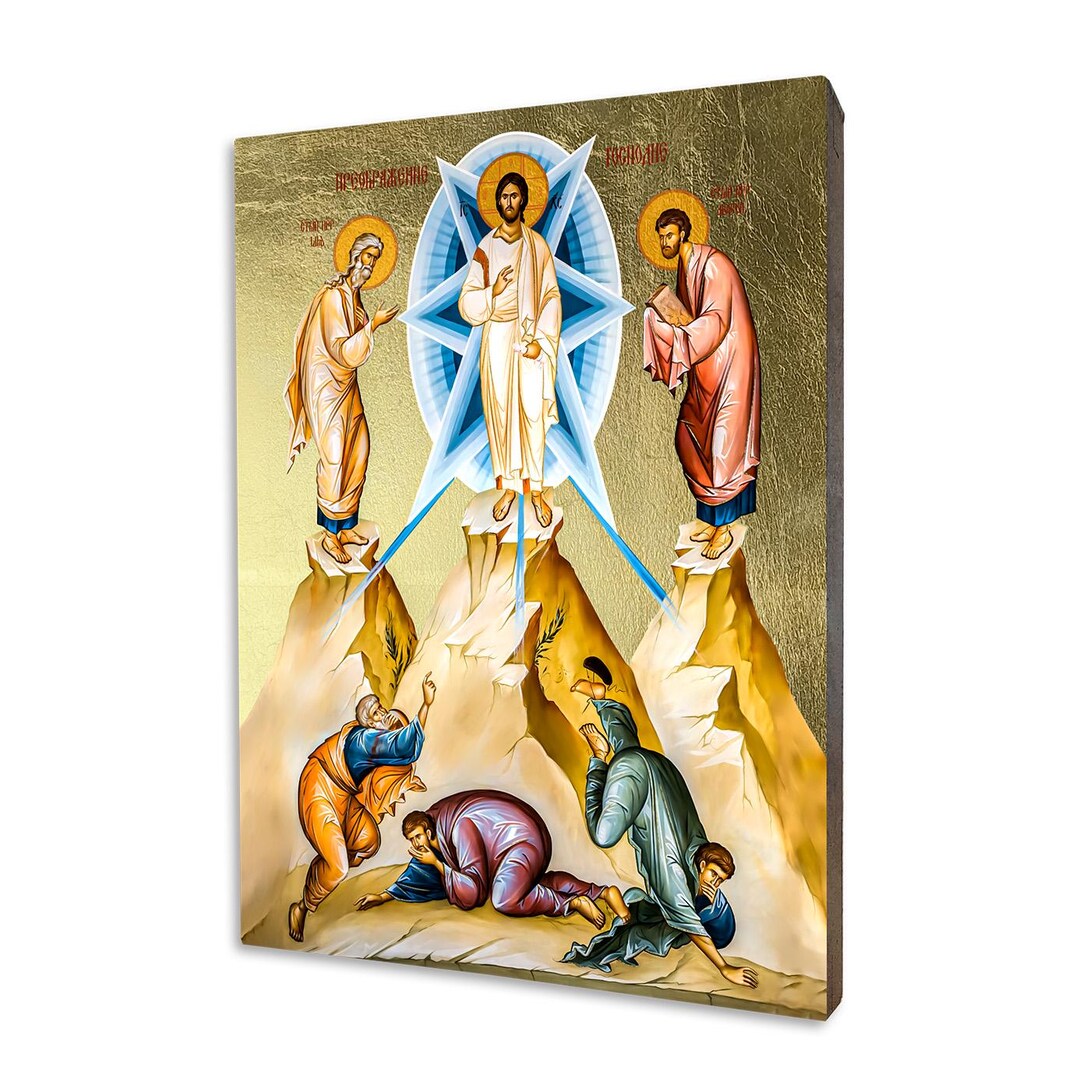 Handmade Gilded Icon of the Transfiguration - Religious Wood Art - Etsy