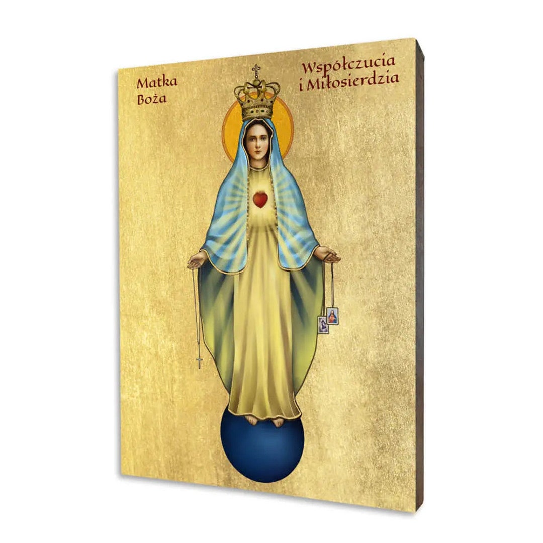 Our Lady of Compassion and Mercy Icon a Religious Gift, Handmade ...