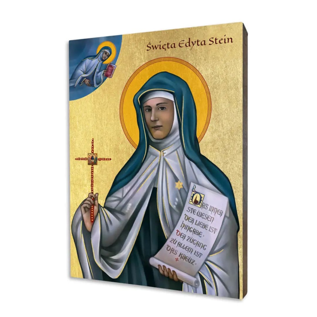 Saint Edith Stein Icon - a Religious Gift, Handmade Religious Wood Icon ...