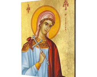 Saint Agatha Icon - Etsy