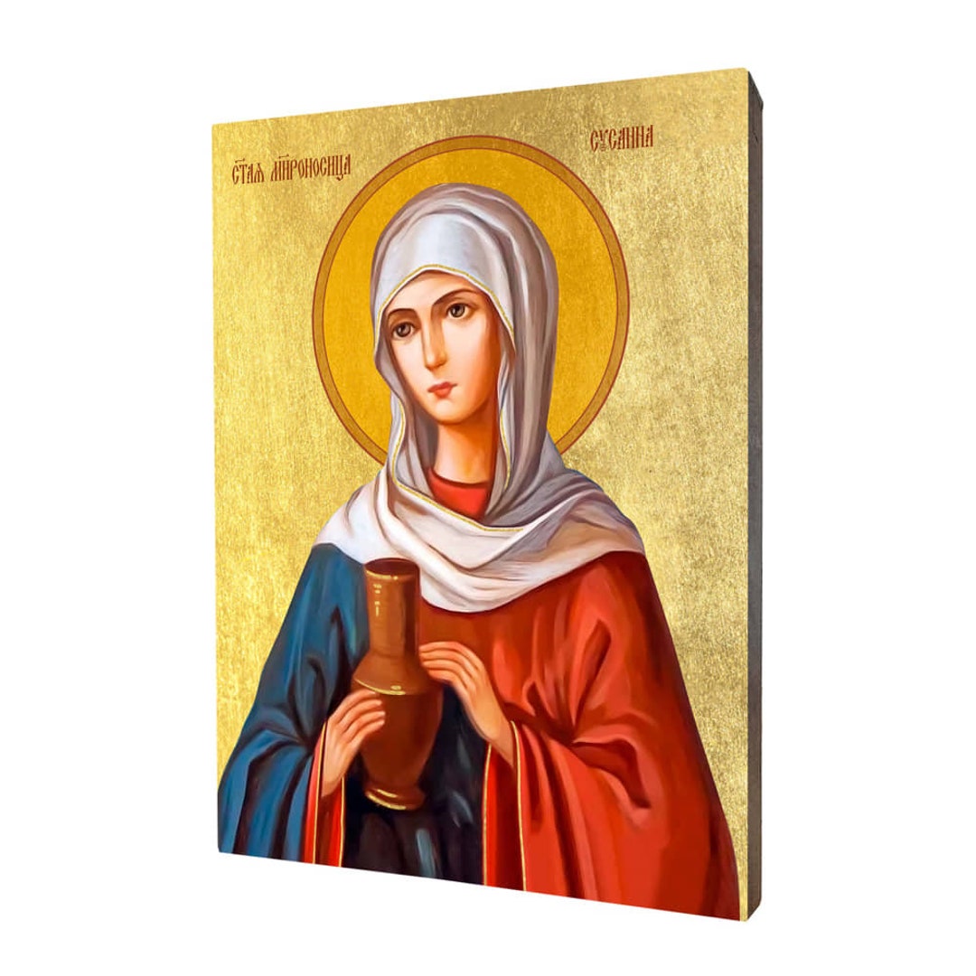 Icon of St. Susanna - a Religious Gift, Handmade Religious Wood Icon ...