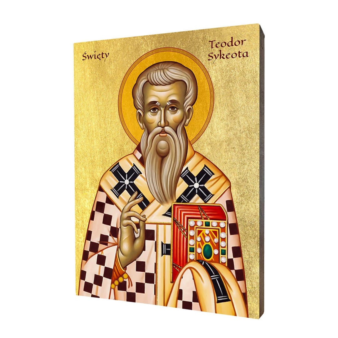 Icon of Saint Theodore of Sykeon - a Religious Gift, Handmade Religious ...