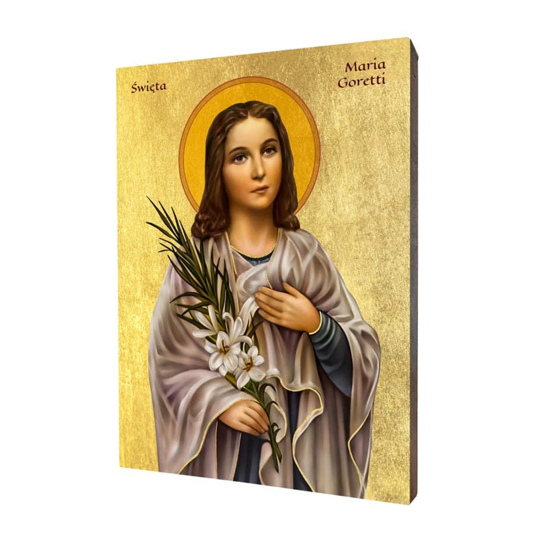 Handmade St. Maria Goretti Icon: Gilded Religious Wood Art - Etsy Australia