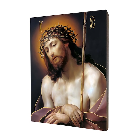 Christ in a Crown of Thorns Religious Icon a Religious Gift | Etsy