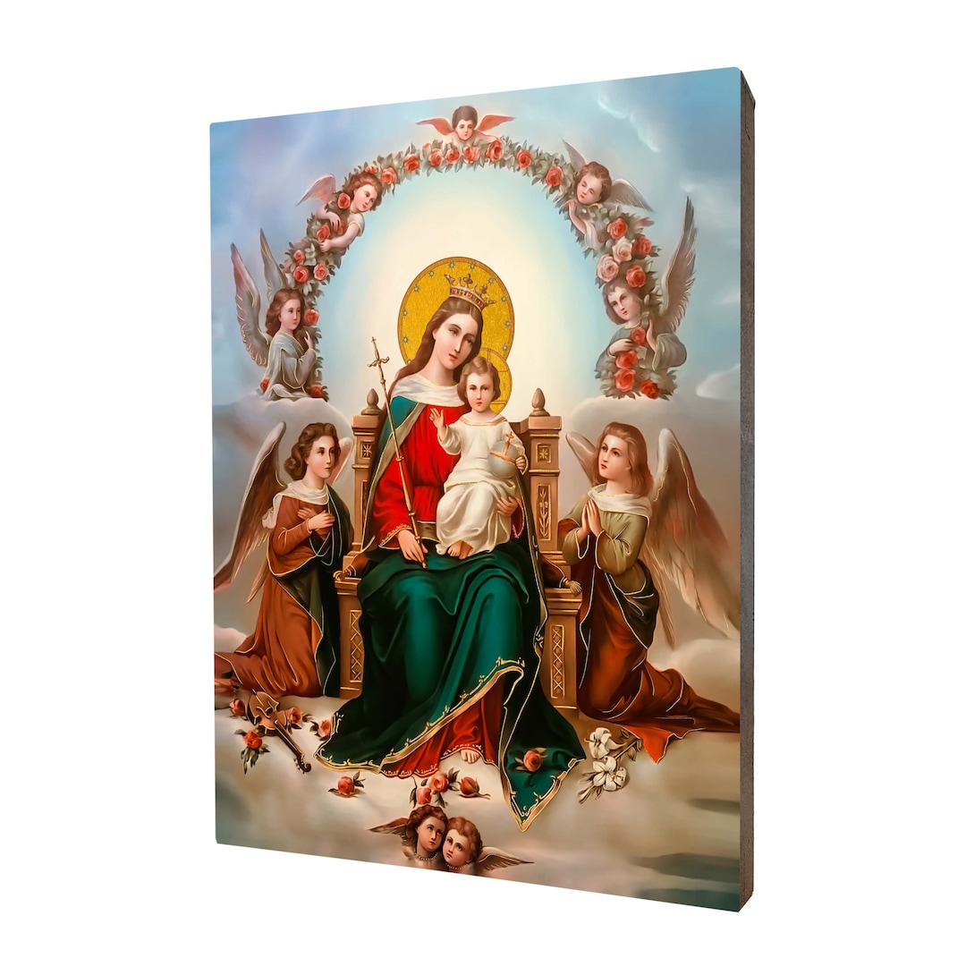 Icon of Our Lady of Ruling - a Religious Gift, Handmade Religious Wood ...