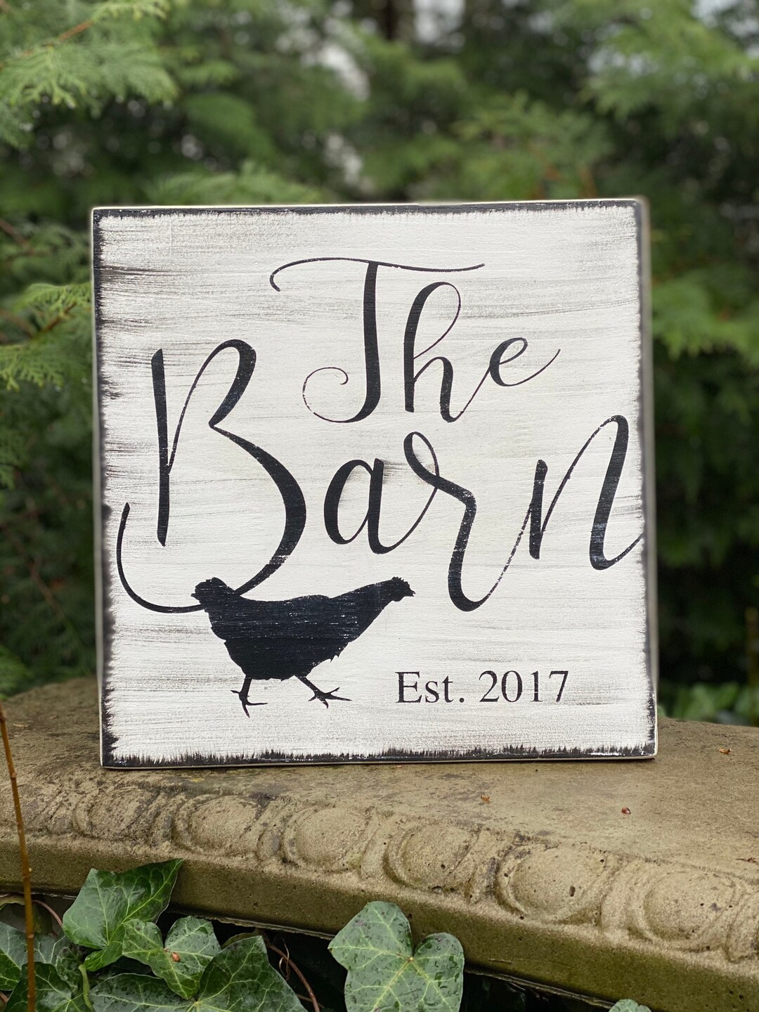 The Barn Wooden Barn Sign the Farm Farmhouse Decor Chicken - Etsy