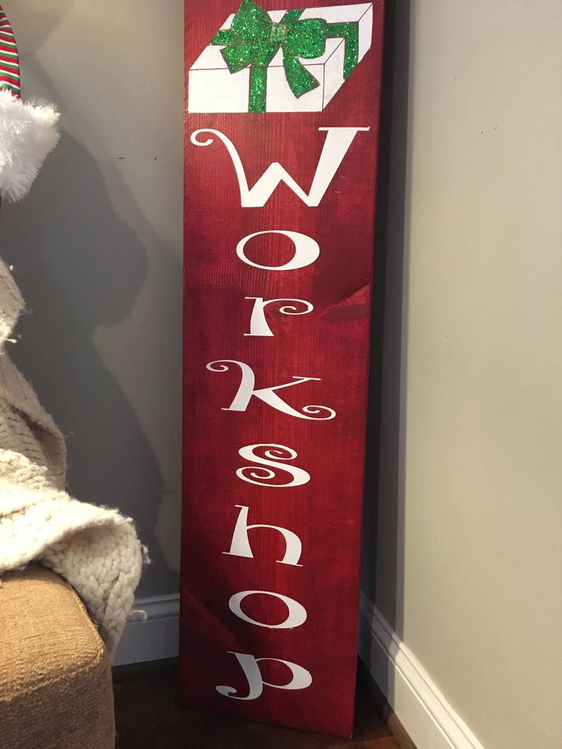 Santa's Workshop Porch Sign Christmas Sign Christmas - Etsy