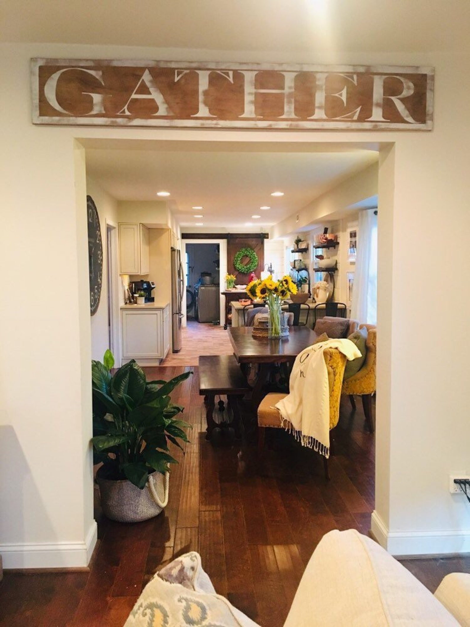 Gather Gather Sign Kitchen Sign Dining Room Sign Rustic | Etsy
