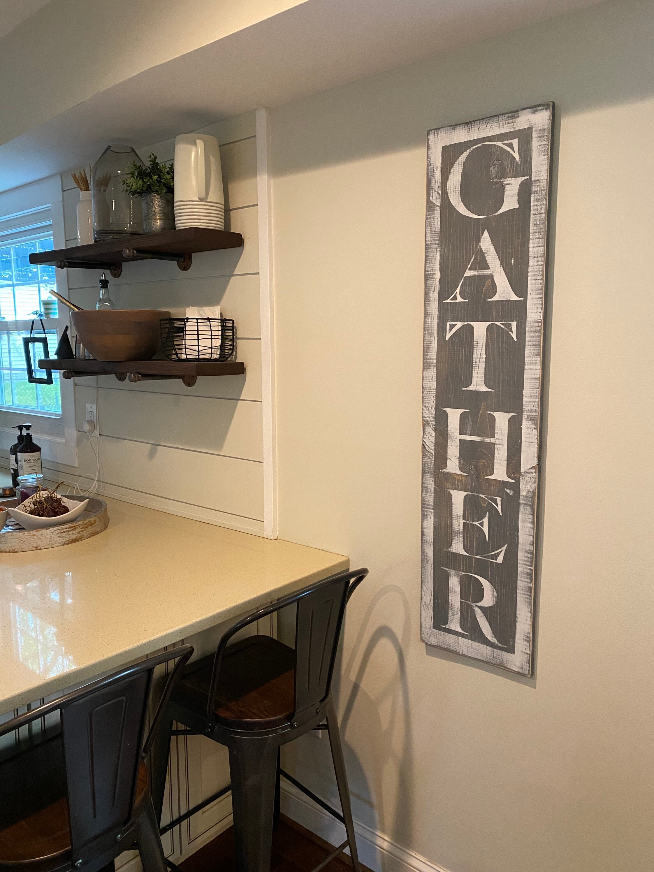 Gather Sign Vintage Gather Farmhouse Gather Distressed - Etsy