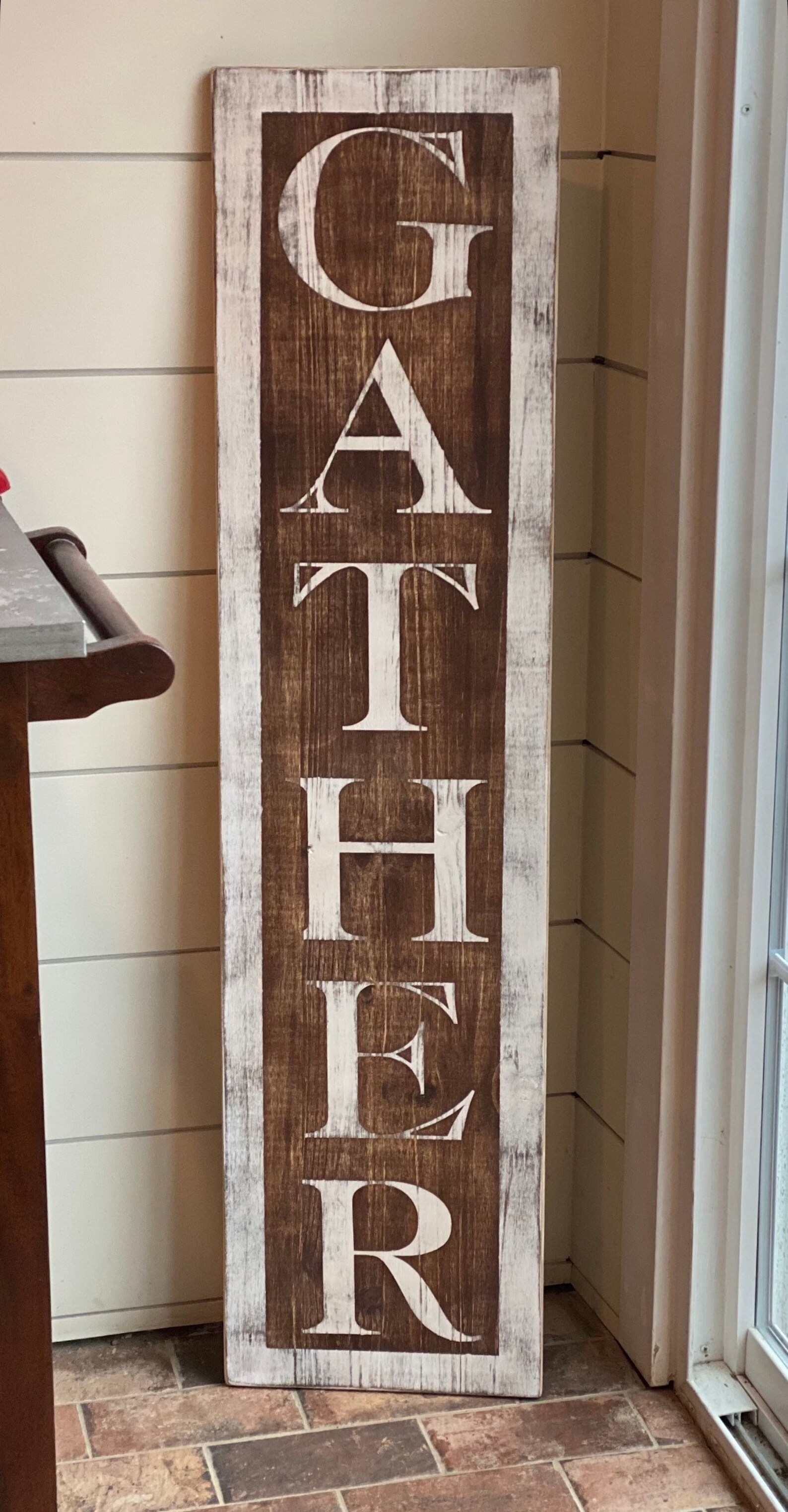 Gather Gather Sign Kitchen Sign Dining Room Sign Rustic - Etsy
