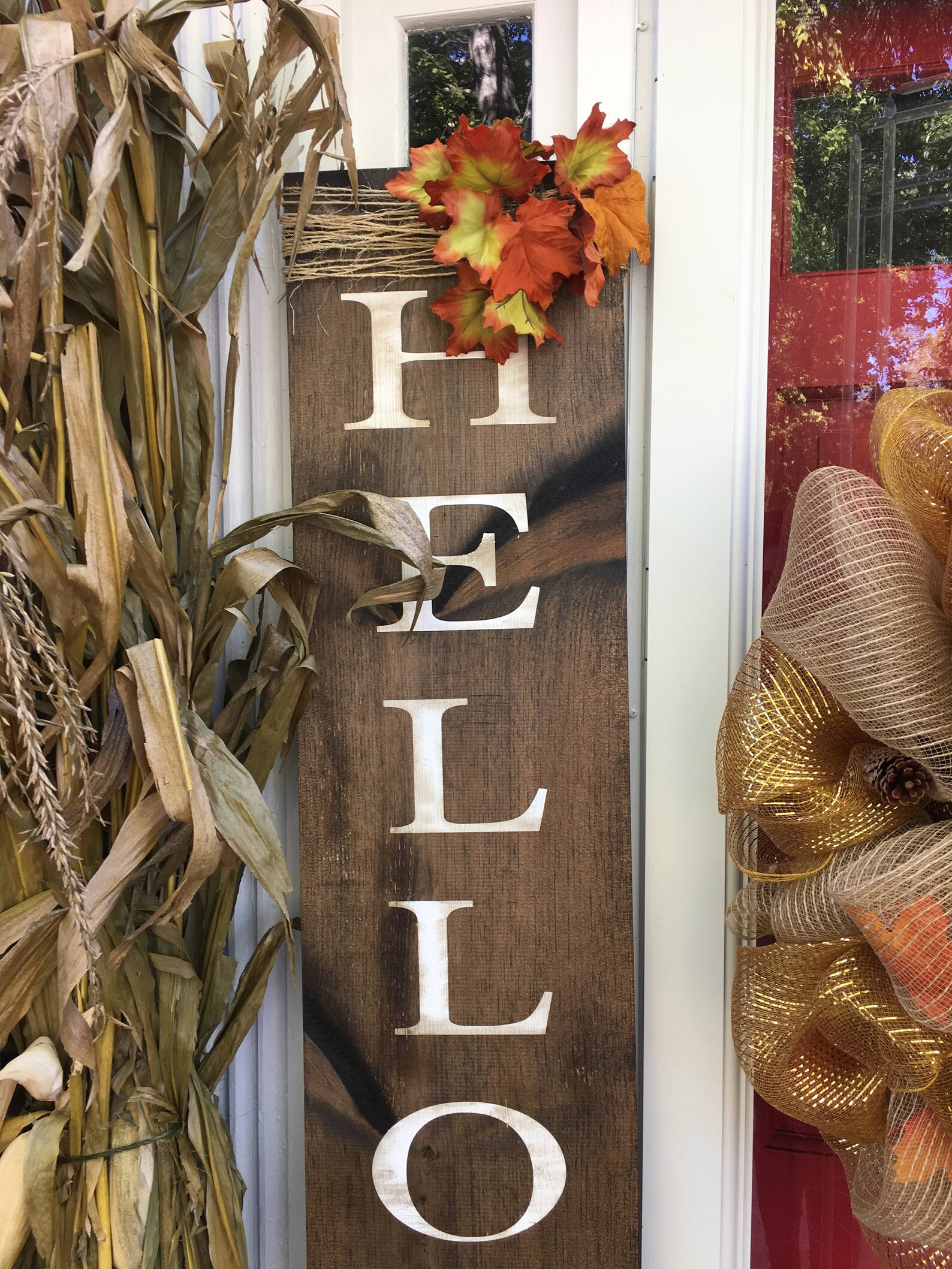 Hello Fall Sign Fall Sign Fall Decor Thanksgiving Sign | Etsy