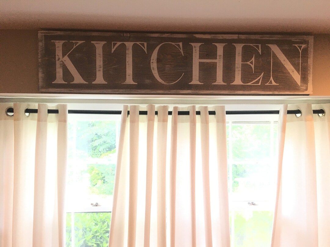 KITCHEN, Kitchen Sign, Large Kitchen Sign, Wooden Kitchen Sign, Kitchen ...