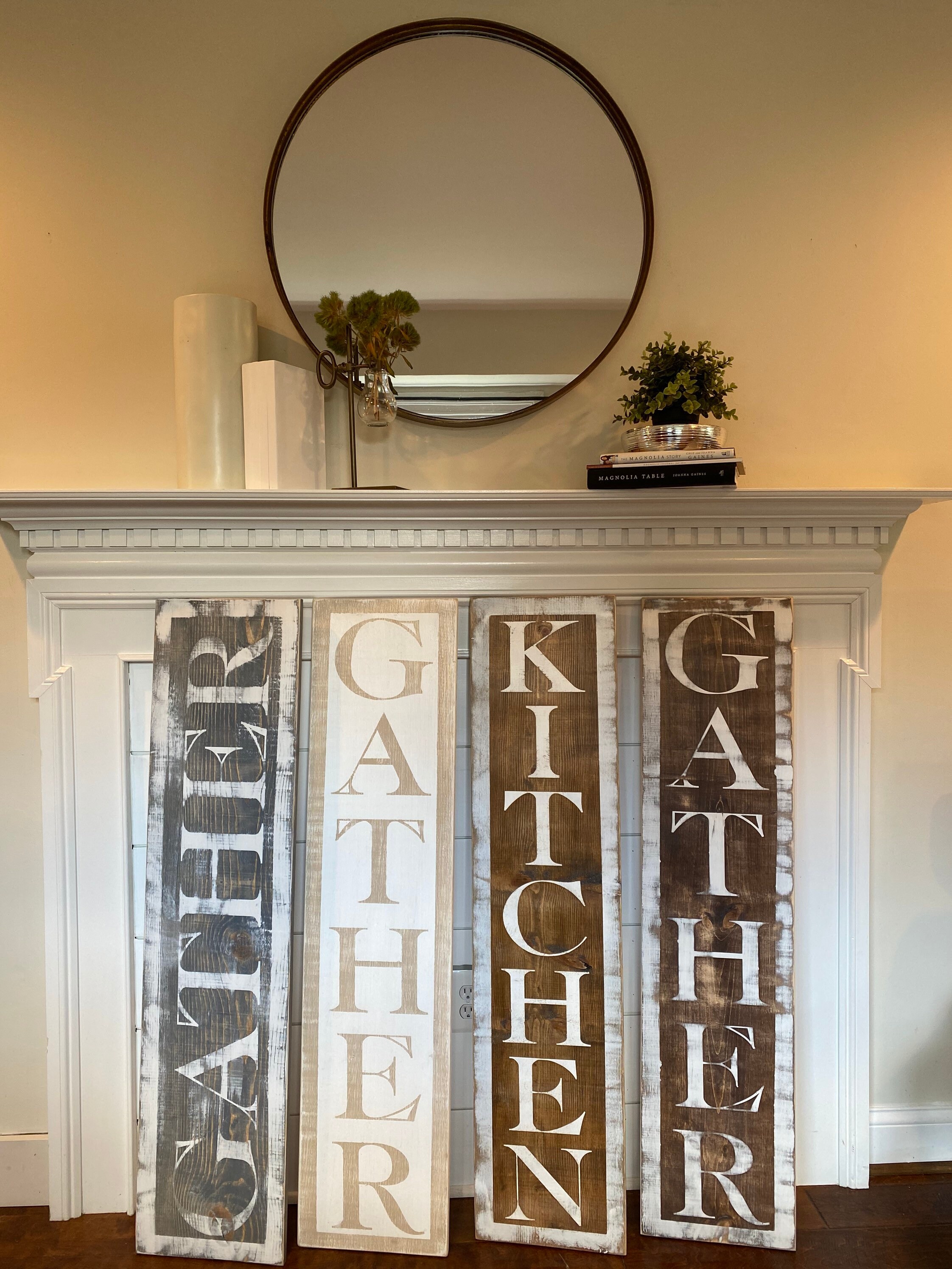 Gather Sign Vintage Gather Farmhouse Gather Distressed - Etsy